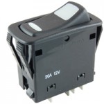 NTE 54-157 SWITCH ROCKER WATERPROOF ILLUMINATED DPDT 20A ON-NONE-ON 12V ...